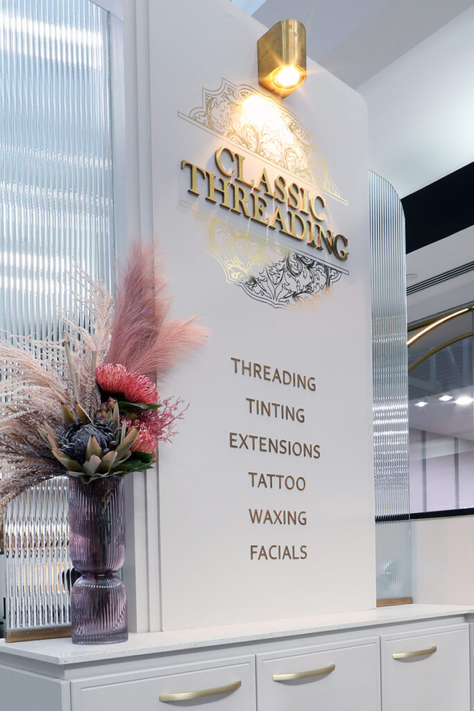 Classic Threading | Beauty Salon Design Fitout | Masterplanners Perth